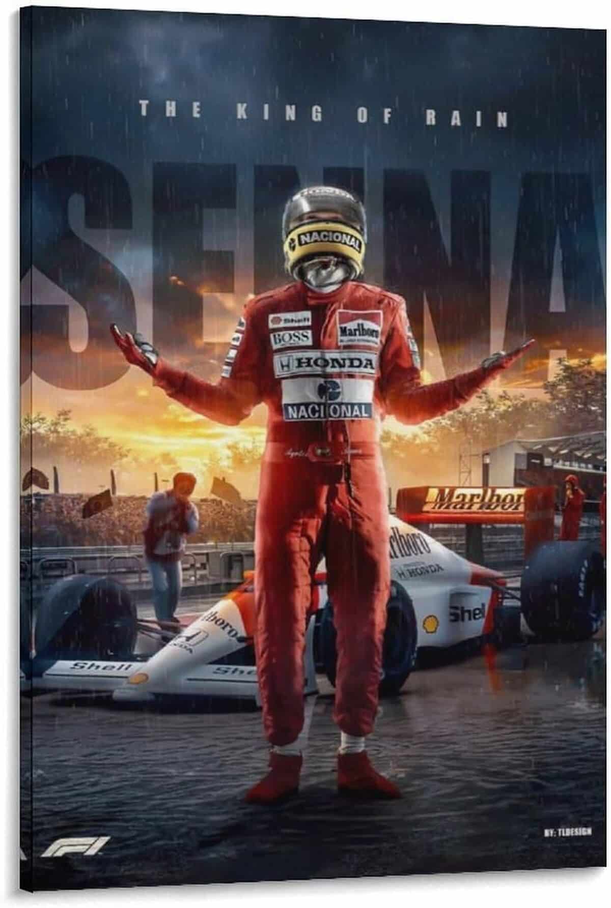 Avis sur le poster Ayrton-Senna F1 : impression sur toile 50 x 75 cm